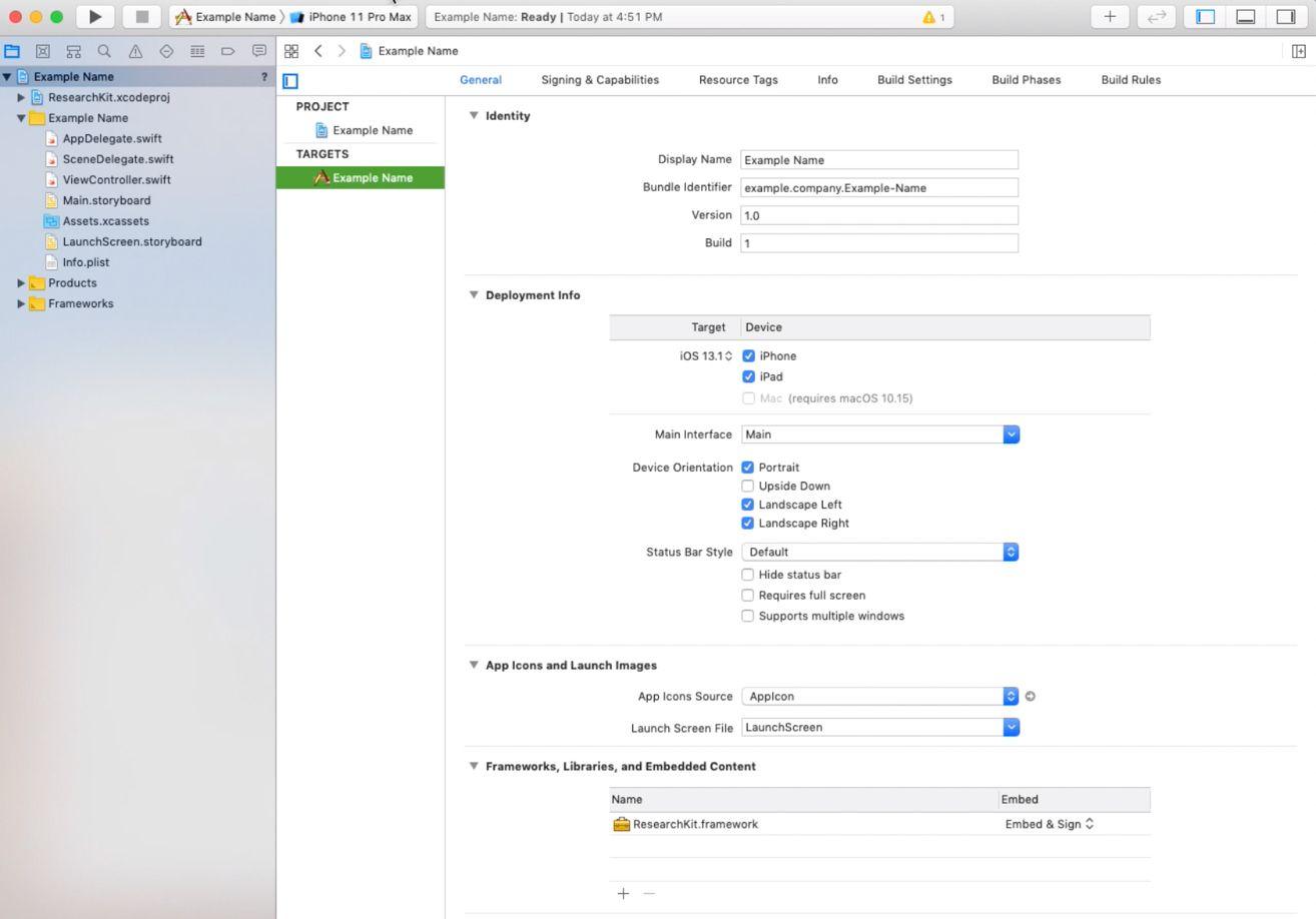 How to set up a ResearchKit or CareKit project - ResearchKit & CareKit